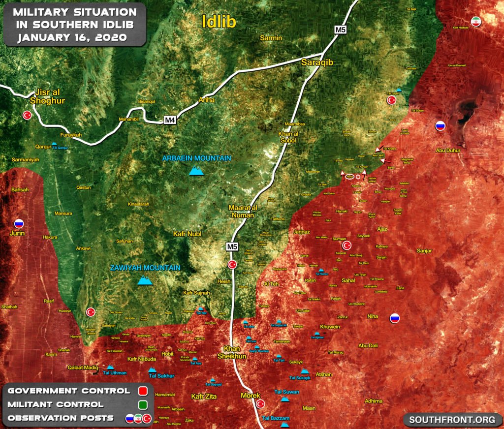 Southern Idlib Map Update: First Syrian Army Gains In 2020South Front